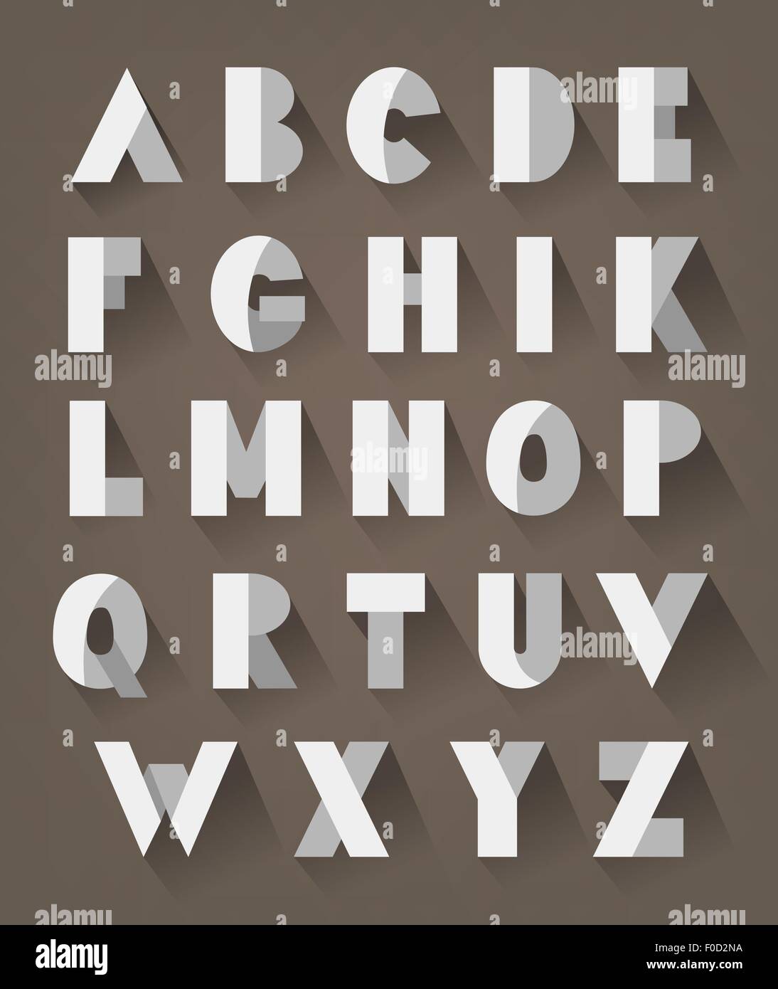 alphabet set made of paper Stock Vector Image & Art - Alamy