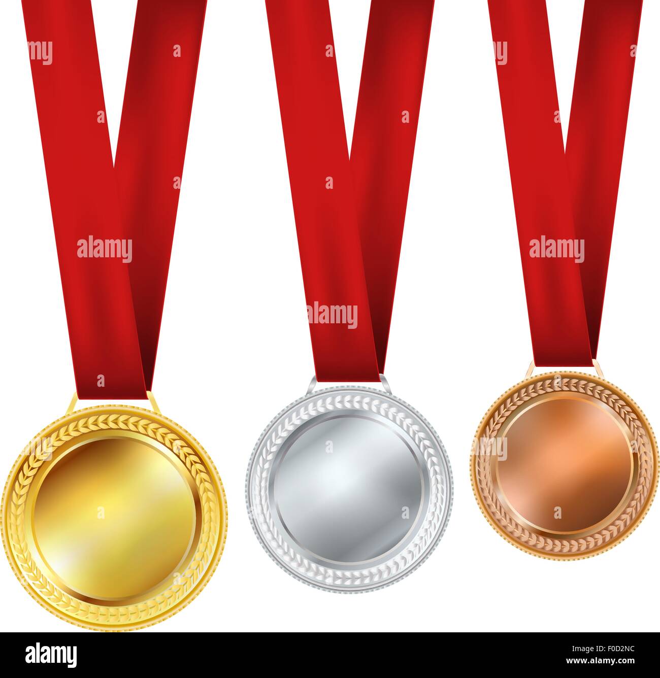 set of medals on white background Stock Vector Image & Art - Alamy