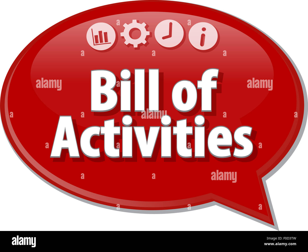 Speech bubble dialog illustration of business term saying Bill of ...