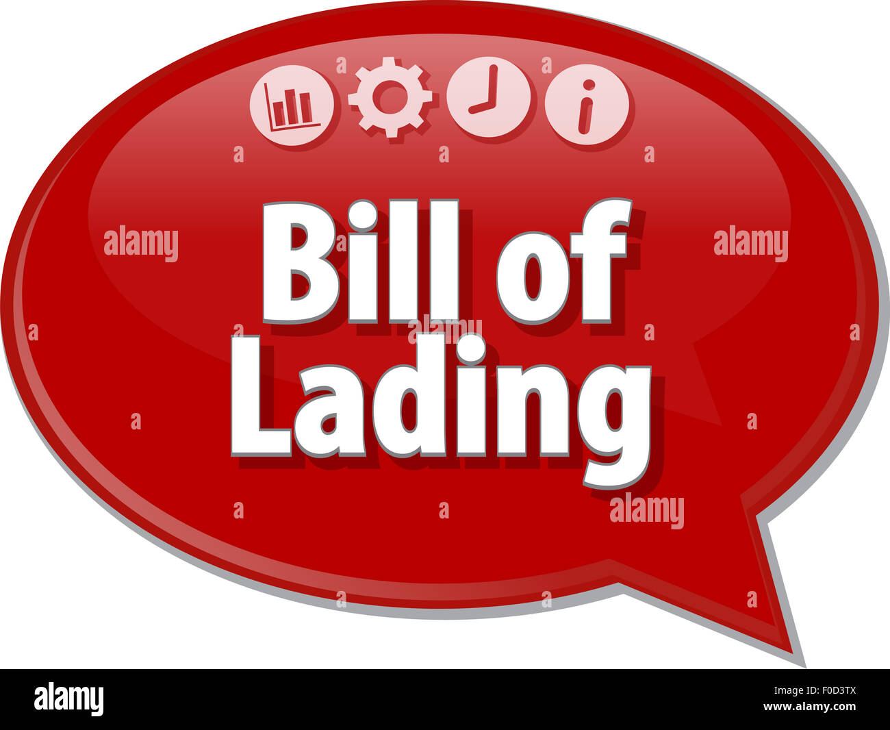 Speech bubble dialog illustration of business term saying Bill of ...