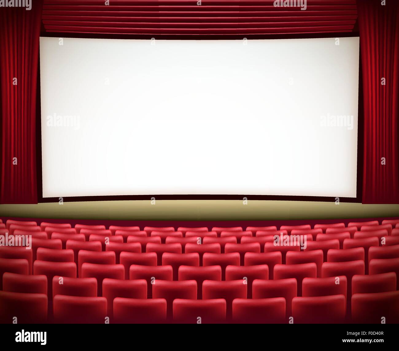 Red stage curtain seats Stock Vector Images - Alamy