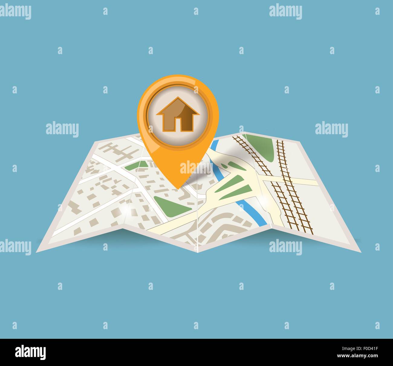 Blue pin icon Stock Vector Images - Alamy