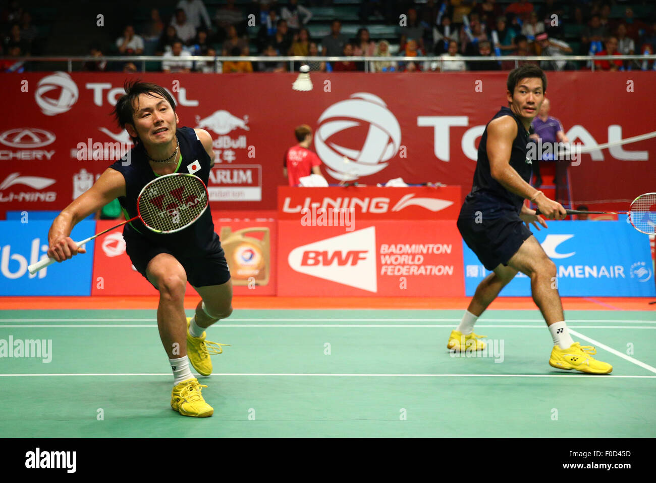 Istora Senayan Arena, Jakarta, Indonesia. 12th Aug, 2015. Keigo Sonoda ...