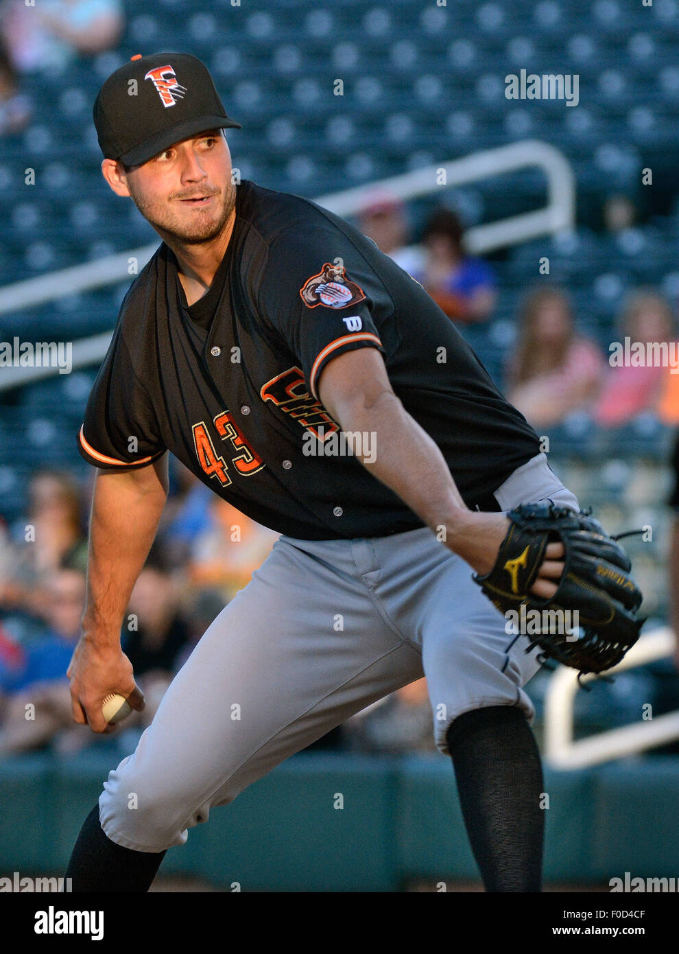 Albuquerque, NM, USA. 12th Aug, 2015. Pitcher Mark Appel for the Fresno ...