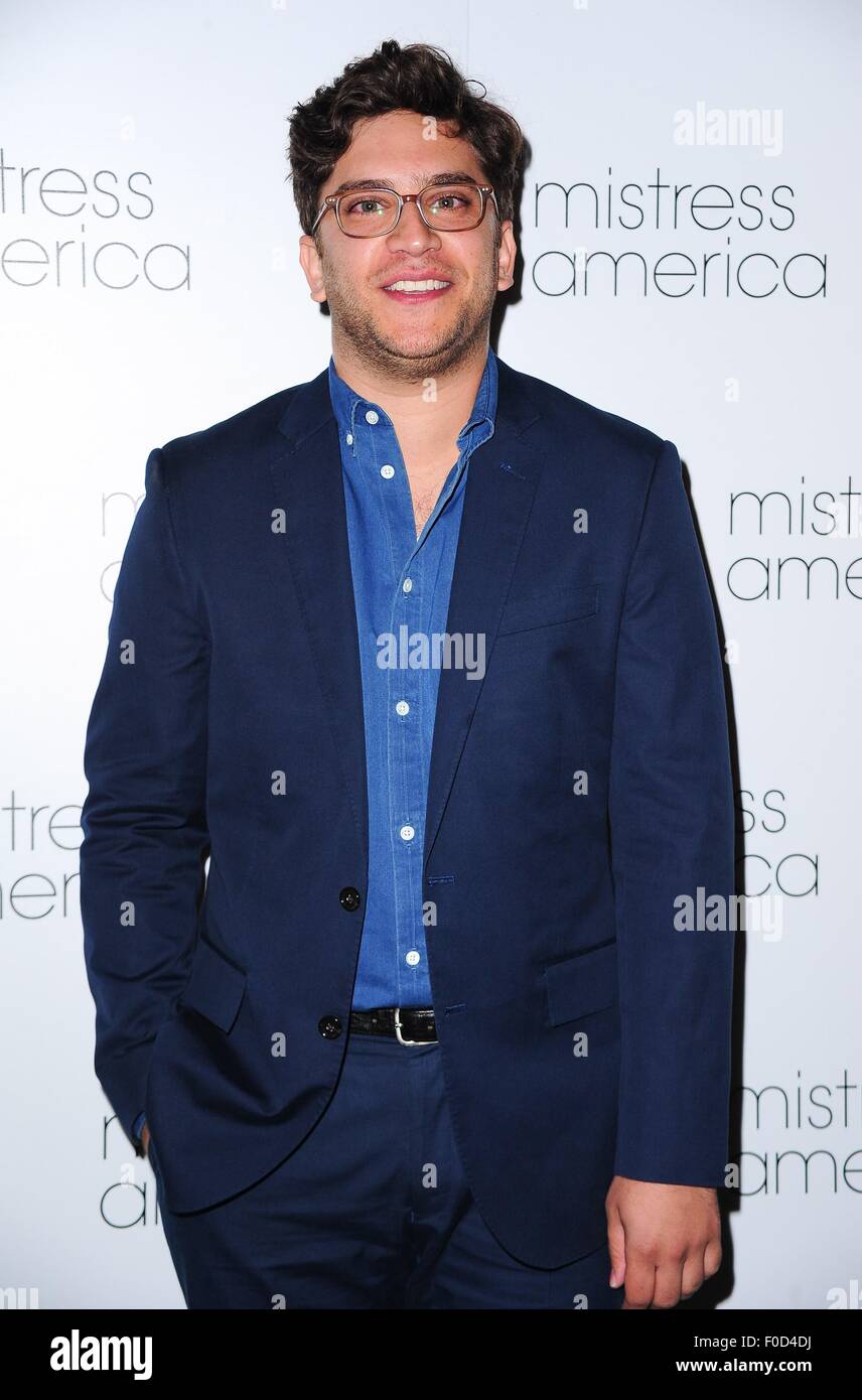 New York, NY, USA. 12th Aug, 2015. Matthew Shear at arrivals for ...
