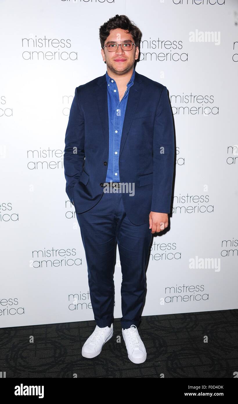 New York, NY, USA. 12th Aug, 2015. Matthew Shear at arrivals for ...