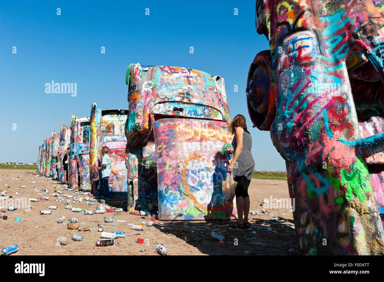 Cadillac Ranch, Amarillo Texas Stock Photo - Alamy