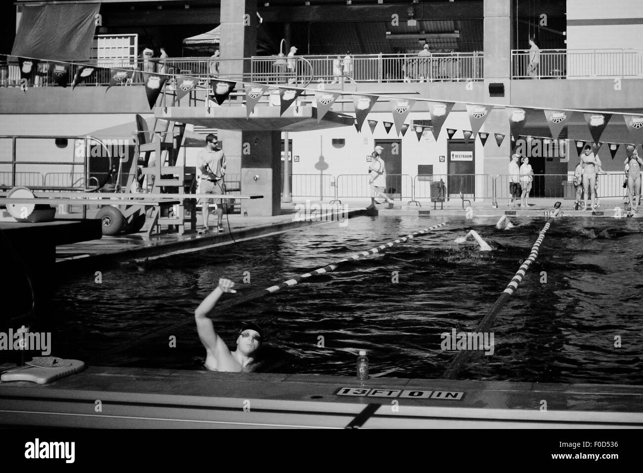 Infrared photographs of the Phillips 66 National Swim Championships ...