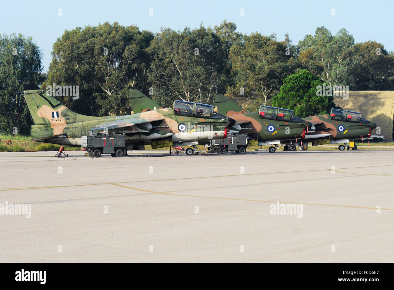 Hellenic Air Force TA-7C Corsair on the ramp at Araxos Air Base, Greece ...