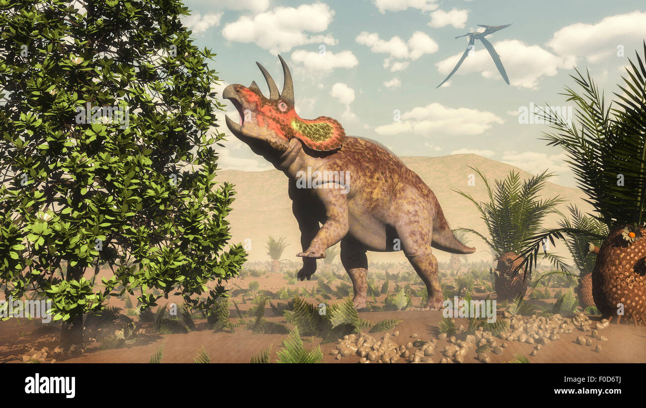 Tyrannosaurus rex eating triceratops hi-res stock photography and ...