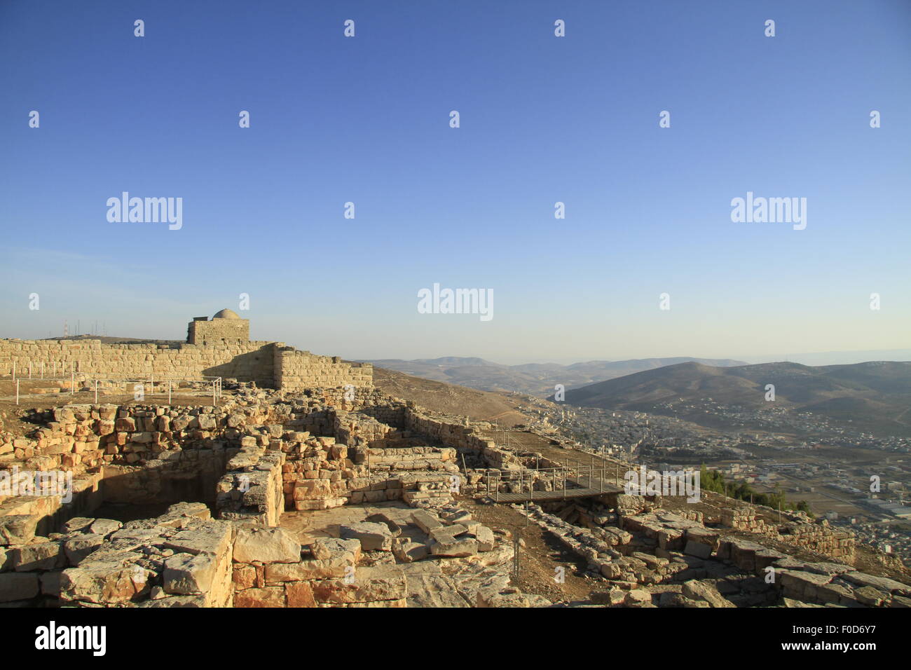 Samaria, ruins from the Hellenistic period on Mount Gerizim, tomb of ...