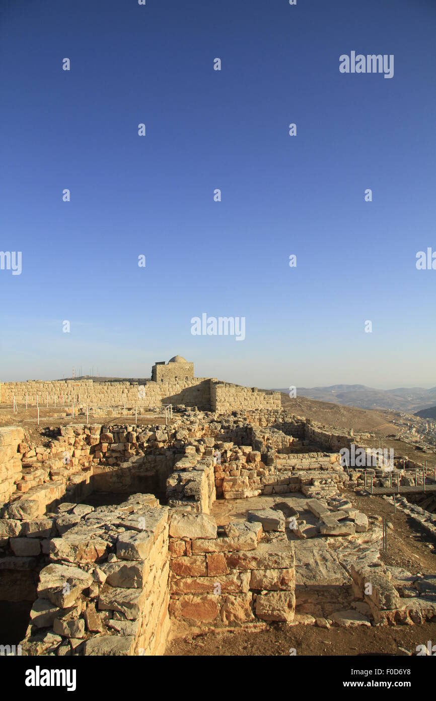 Samaria, ruins from the Hellenistic period on Mount Gerizim, tomb of ...