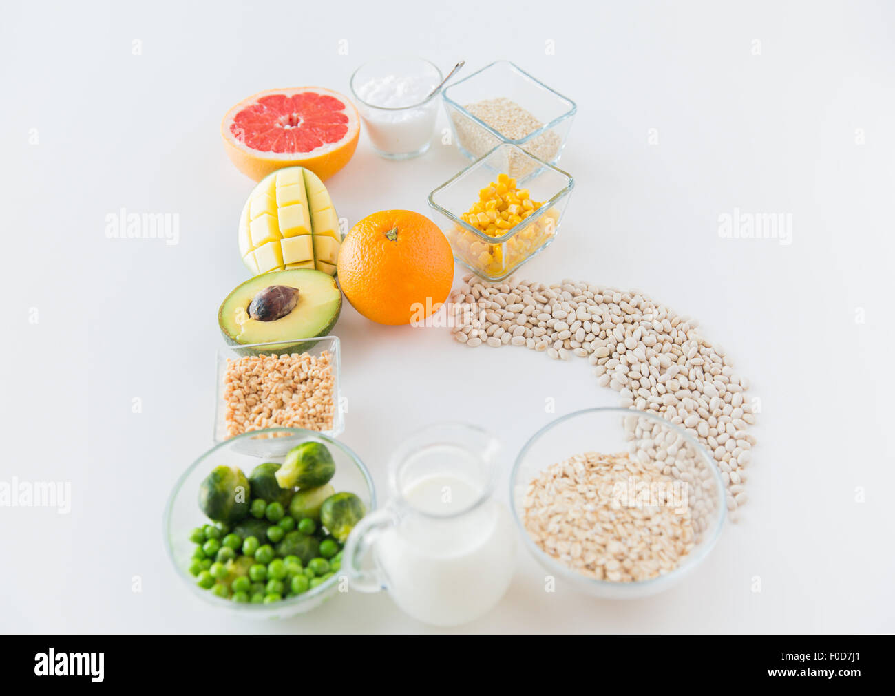 close up of food ingredients in letter b shape Stock Photo - Alamy