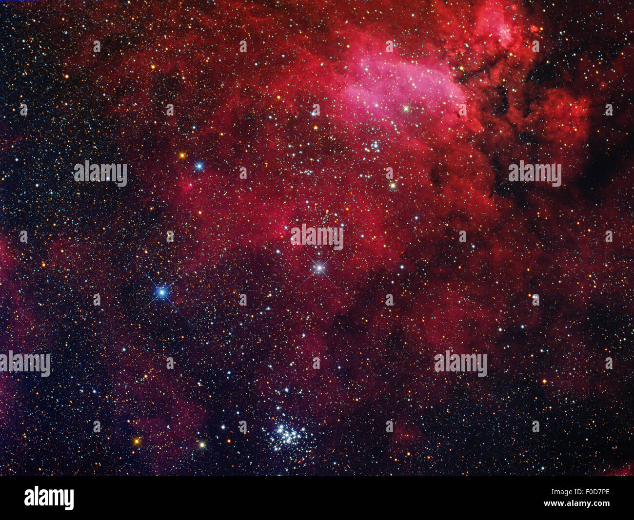 Open cluster NGC 6231, the Prawn Nebula and surroundings Stock Photo ...