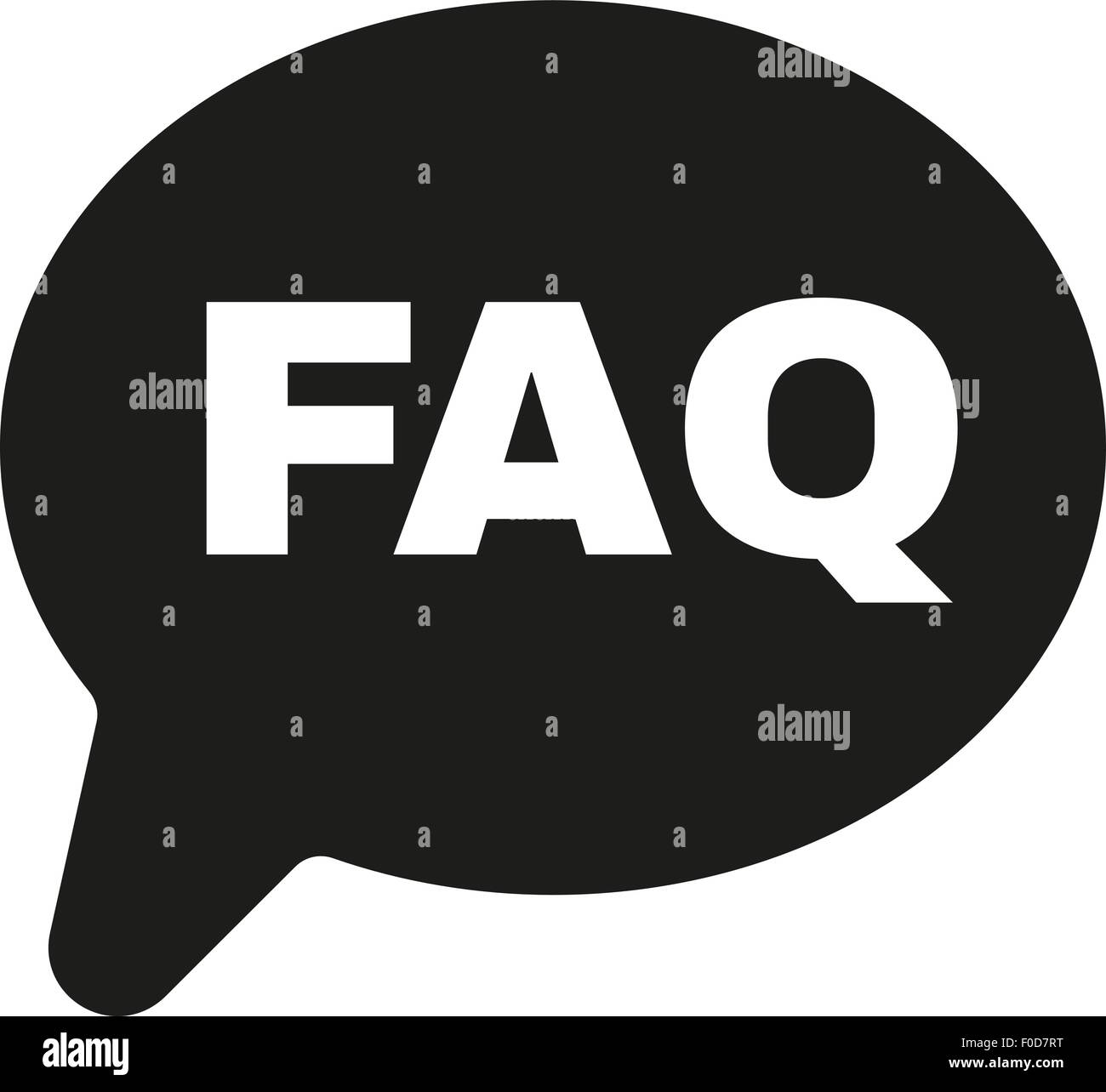 The faq speech bubble icon. Help symbol. Flat Stock Vector Image & Art ...
