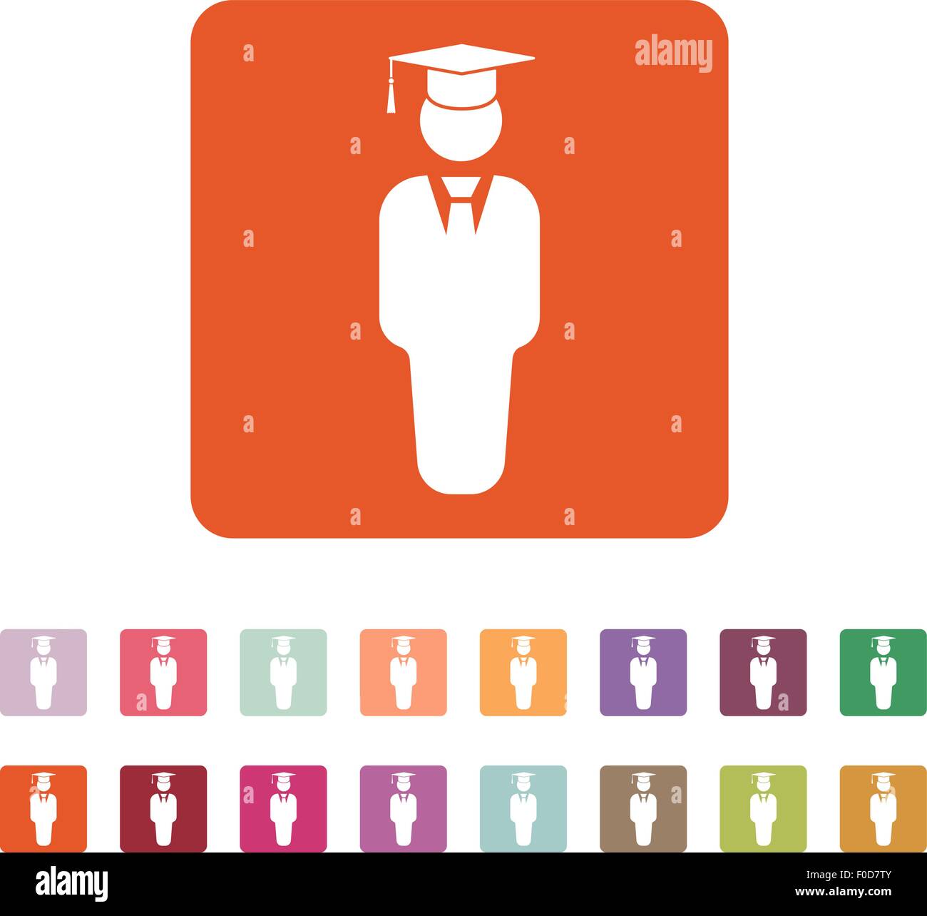 The student boy icon. School and academy, college, education symbol ...