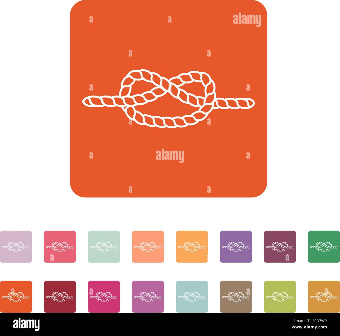 The knot icon. Node and tie, rope symbol. Flat Stock Vector Image & Art ...