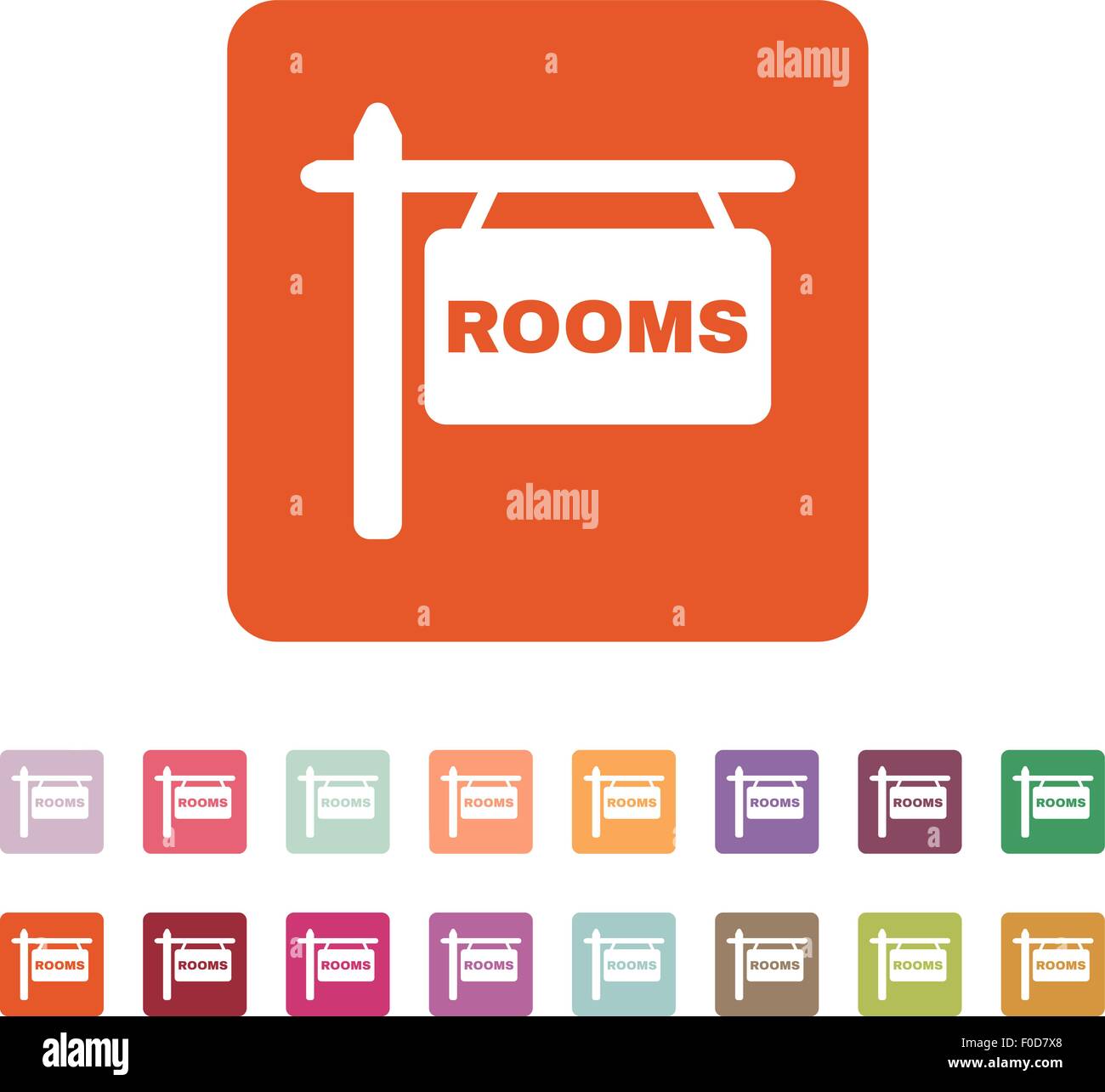 The rooms icon. Hotel symbol. Flat Stock Vector Image & Art - Alamy