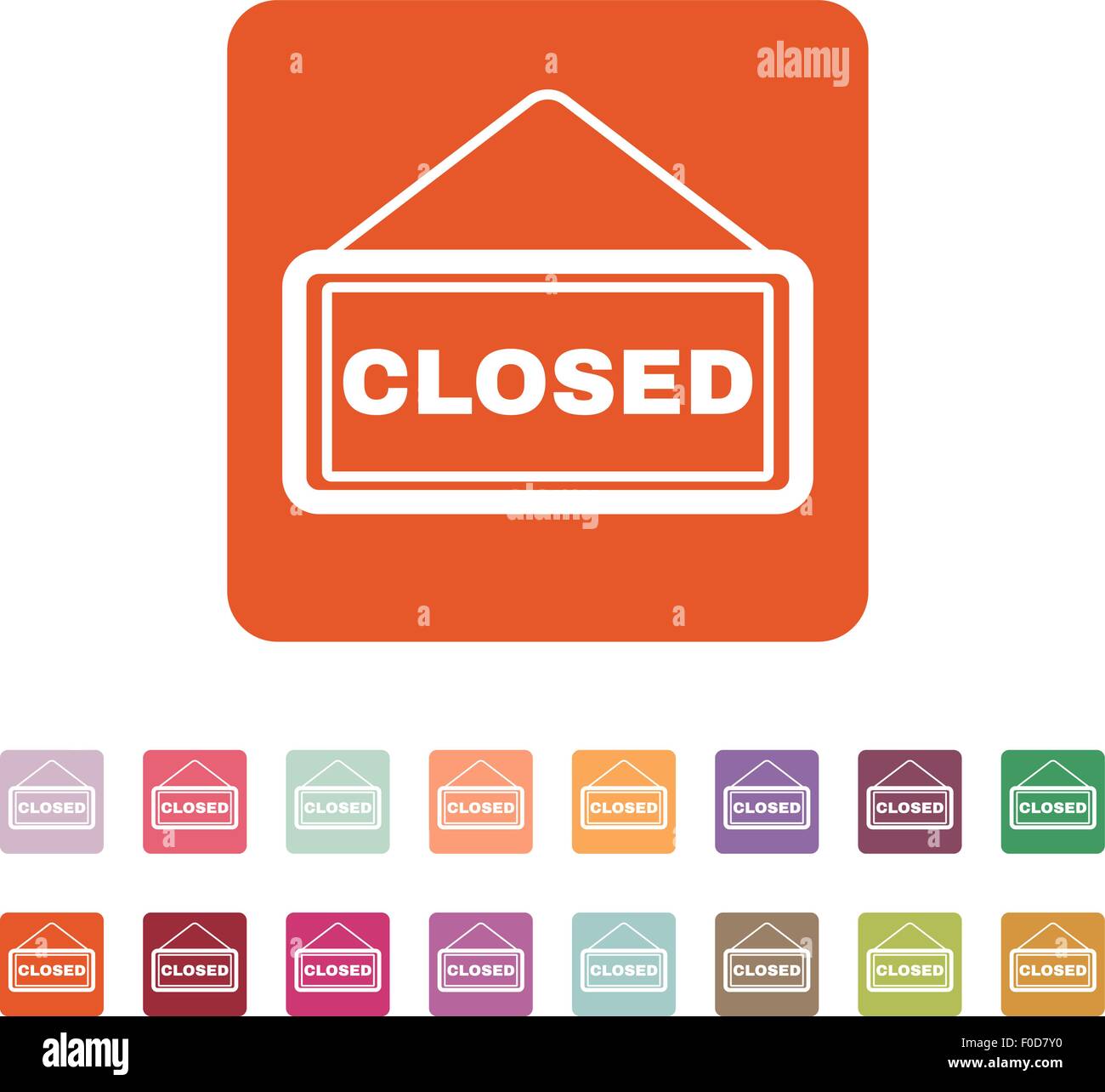 The closed icon. Locked symbol. Flat Stock Vector Image & Art - Alamy