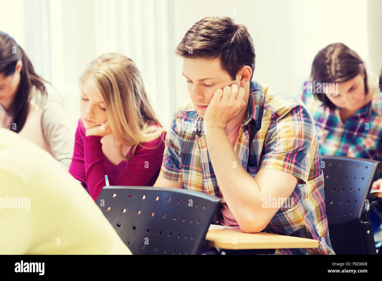 group of students in classroom Stock Photo - Alamy