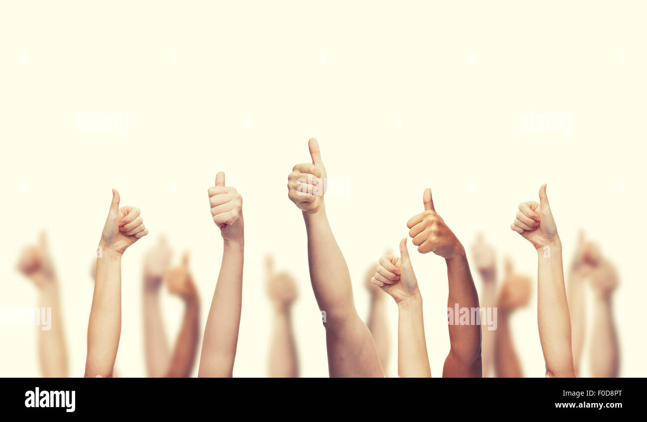 Two hands thumbs up thumbs hi-res stock photography and images - Alamy