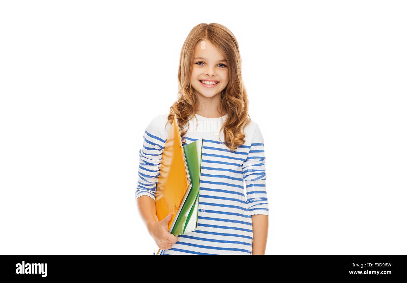 child holding colorful folders Stock Photo - Alamy