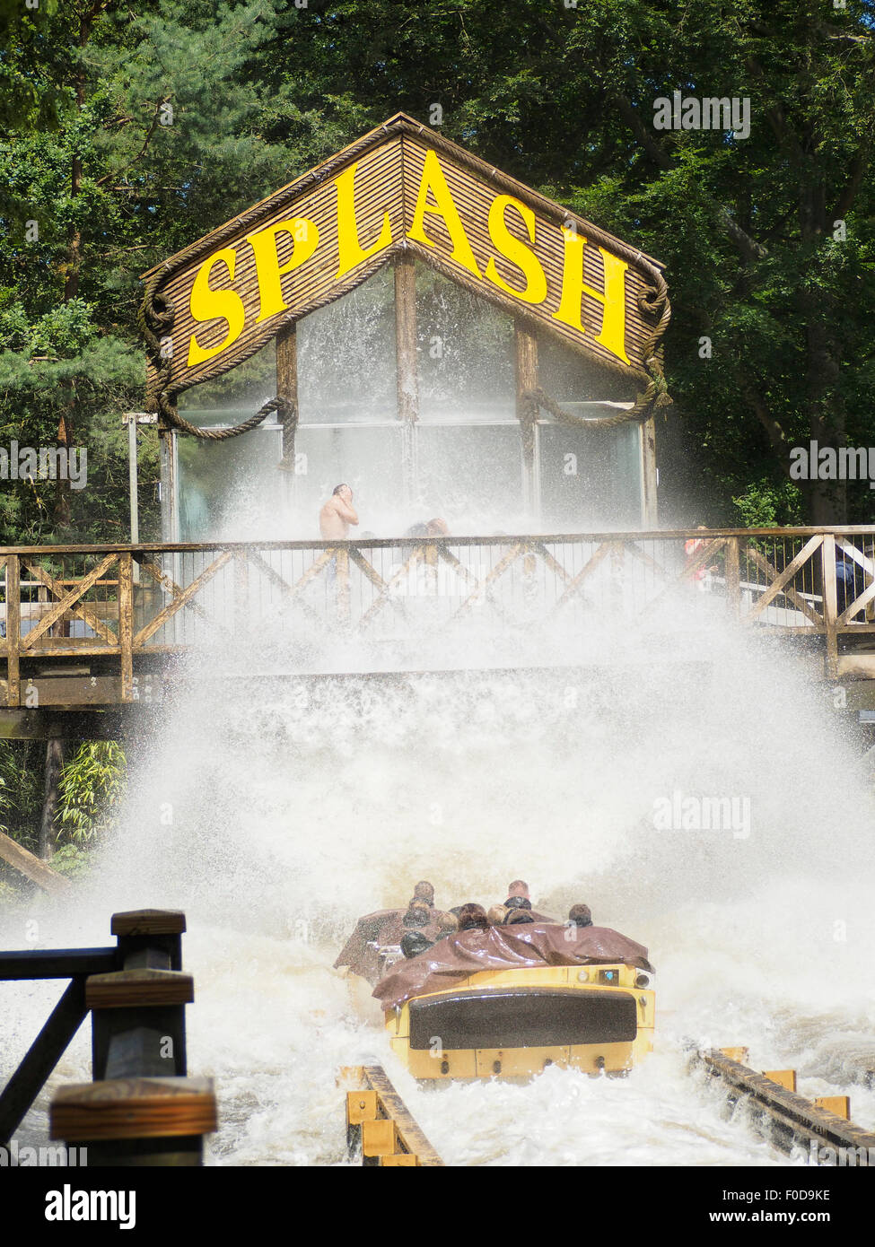 the Splash water ride at Duinrell amusement park in Wassenaar, the ...