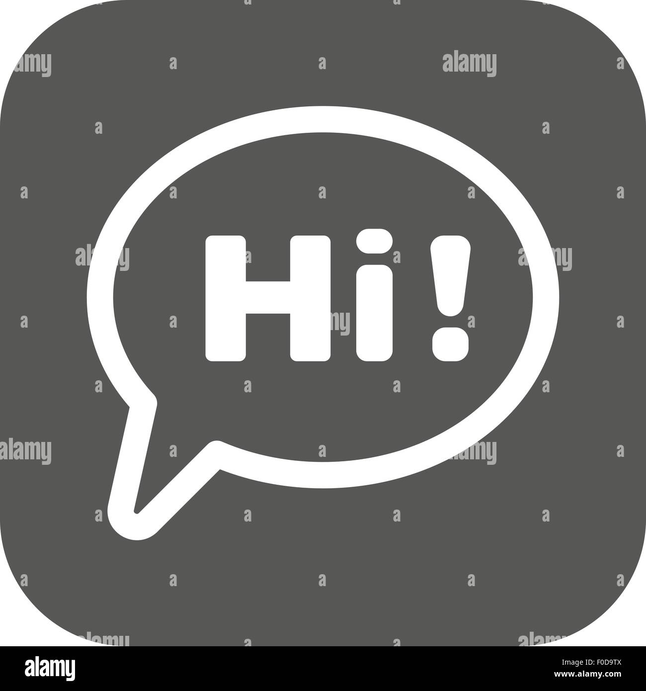 Hello icon greet hi symbol Stock Vector Images - Alamy