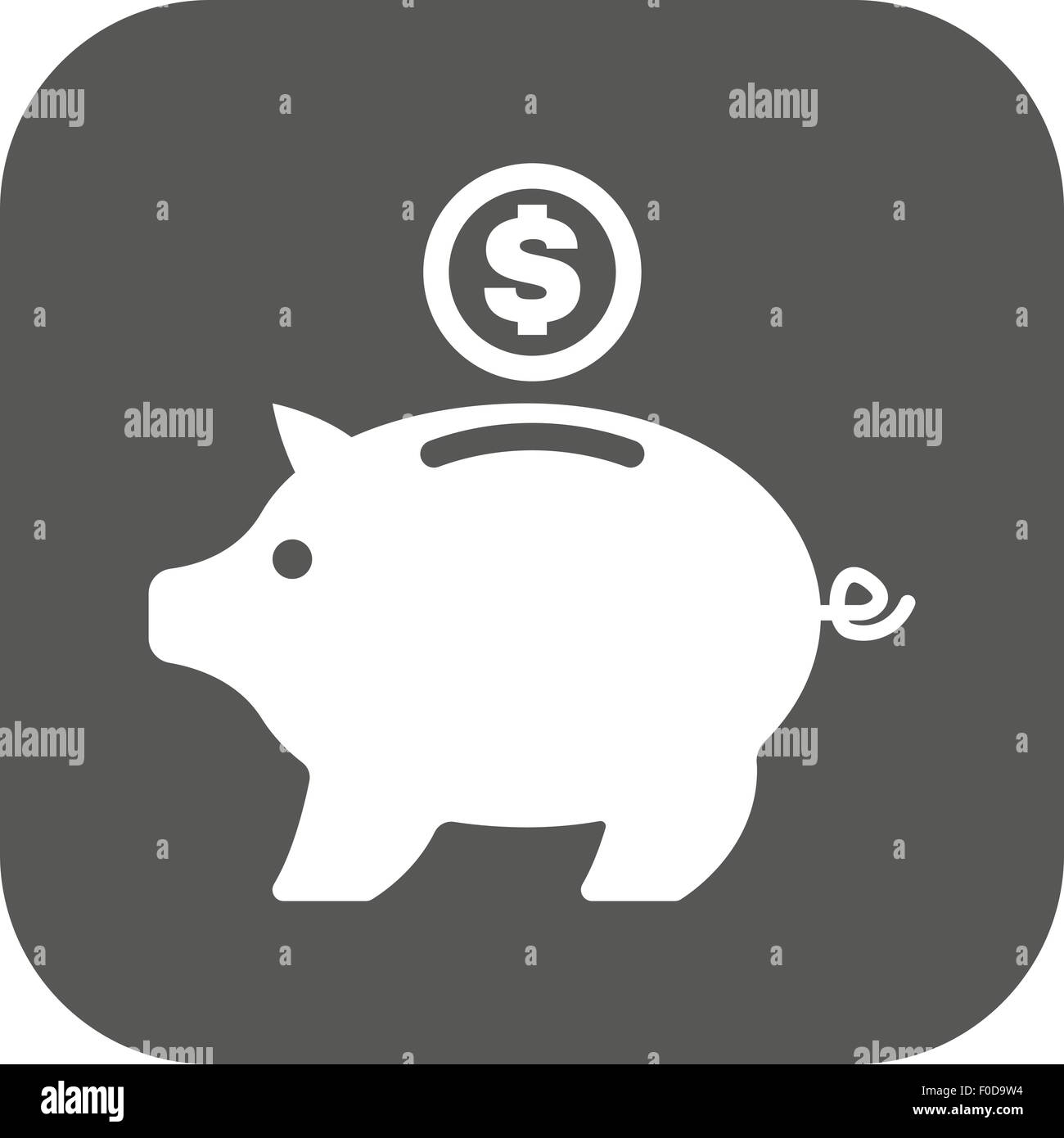 The moneybox icon. Cash and money, wealth, savings symbol. Flat Stock ...