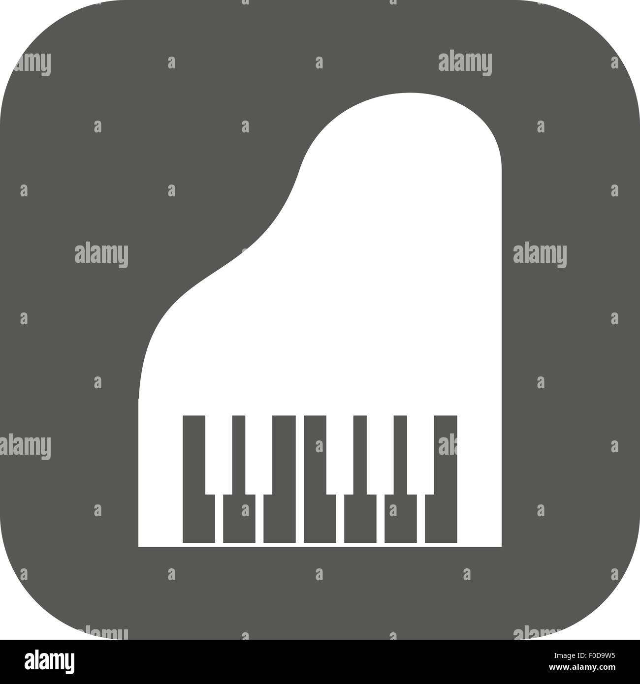 The piano icon. Music and pianist, musician, synthesizer symbol. Flat ...