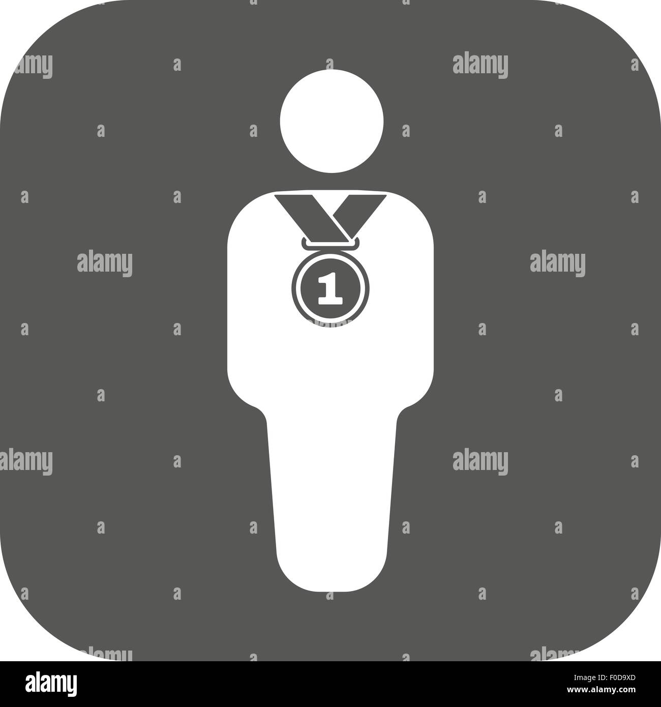 The winner avatar icon. Champion and award, prize, triumph symbol. Flat ...