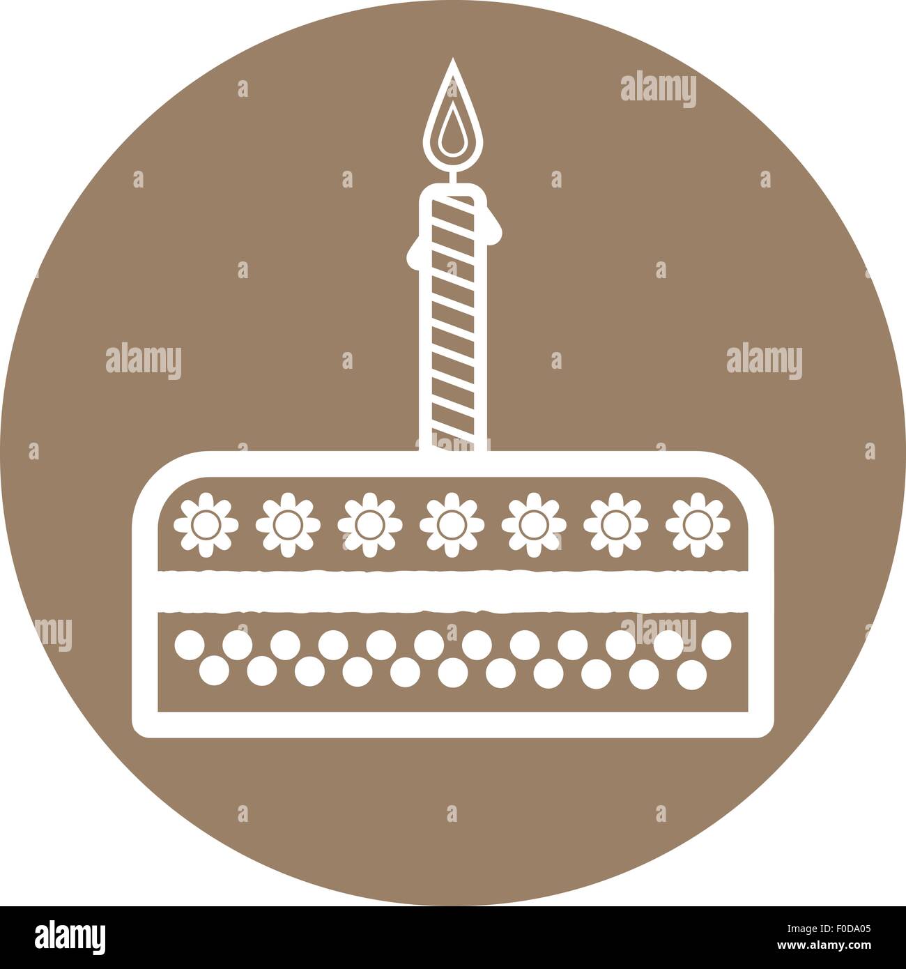 Birthday cake sign icon. Vector Stock Vector Image & Art - Alamy
