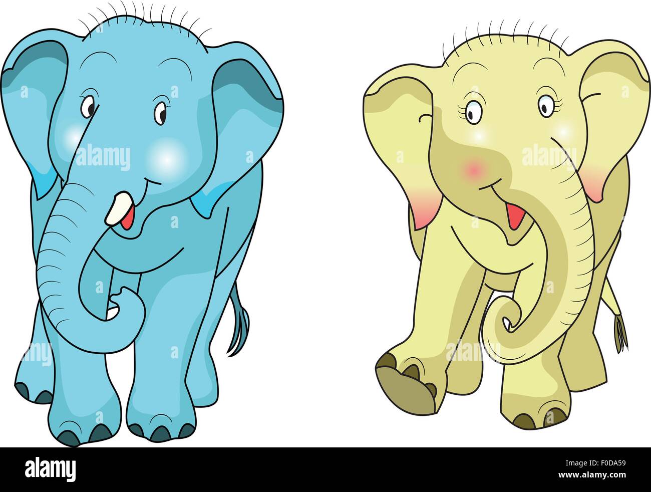 African elephant in white Stock Vector Images - Alamy