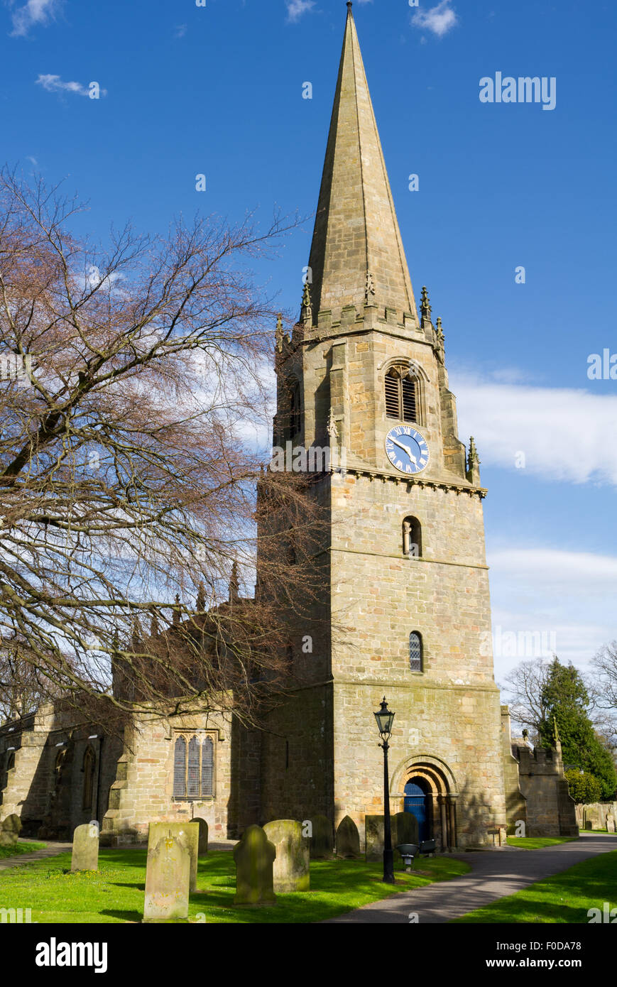 St Mary the Virgin church, Masham, North Yorkshire, England Stock Photo ...