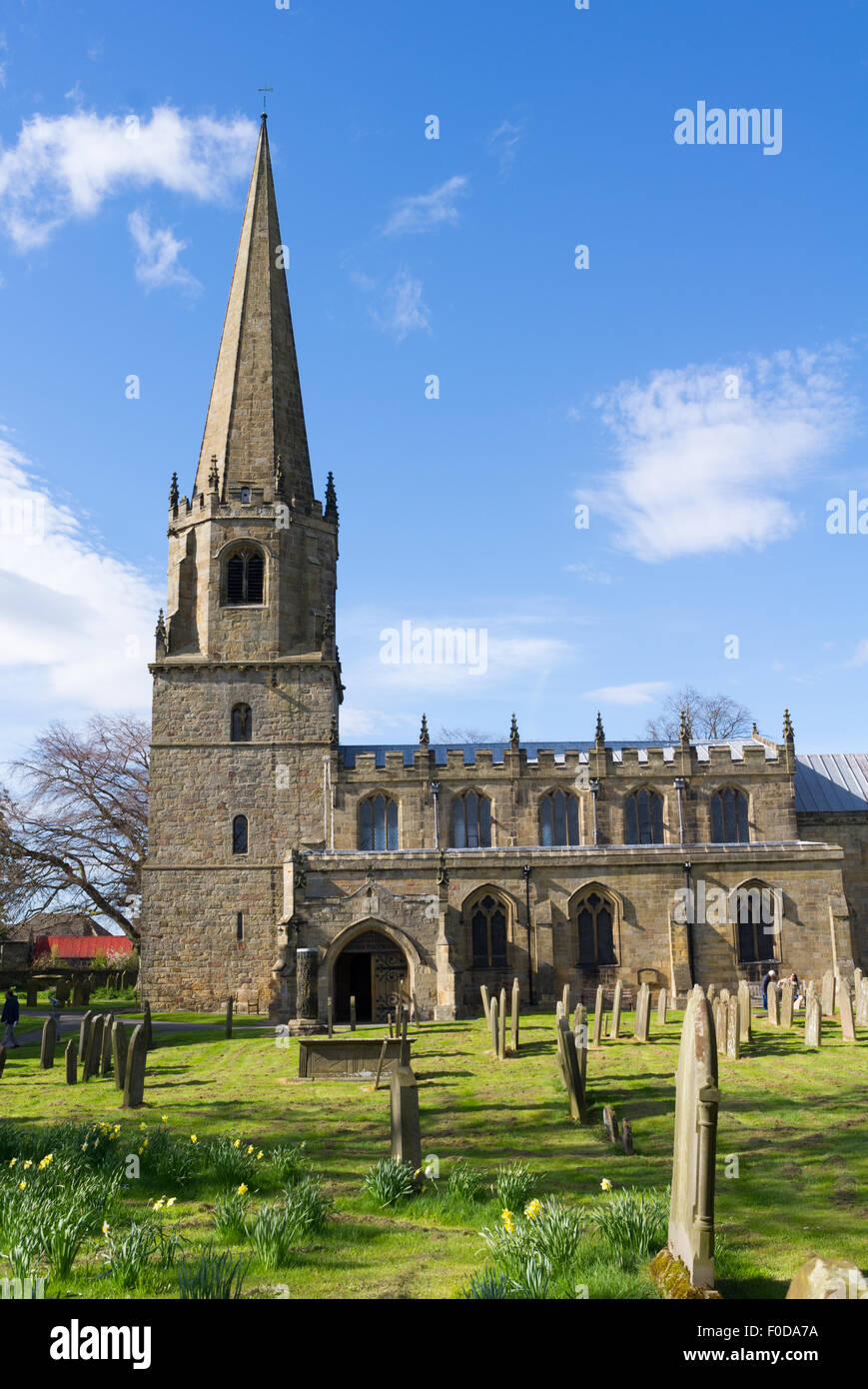 St Mary the Virgin church, Masham, North Yorkshire, England Stock Photo ...