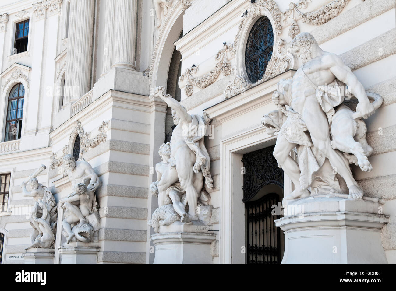 The four Statues of Hercules at the Michaelerplatz entrance to the ...