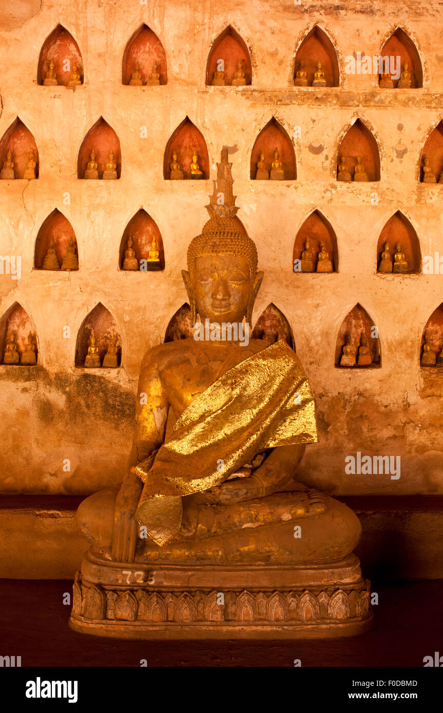 Buddha statue, Wat Mixai, Vientianne, Laos Stock Photo - Alamy