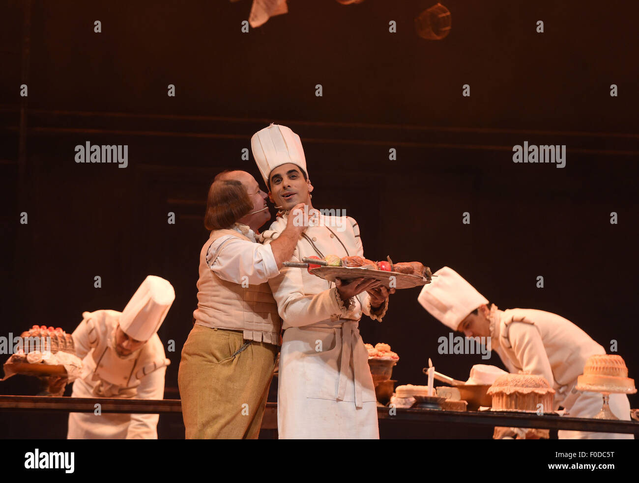 Beijing, China. 13th Aug, 2015. Actors from the Israeli Cameri Theatre ...