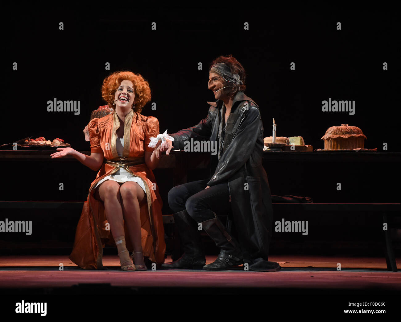 Beijing, China. 13th Aug, 2015. Actors from the Israeli Cameri Theatre ...