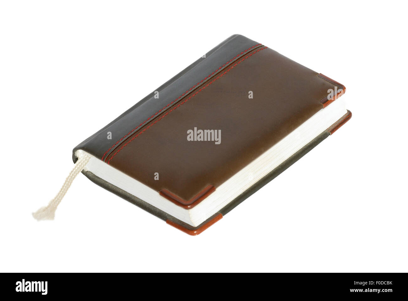 Brown notebook isolated on white Stock Photo - Alamy