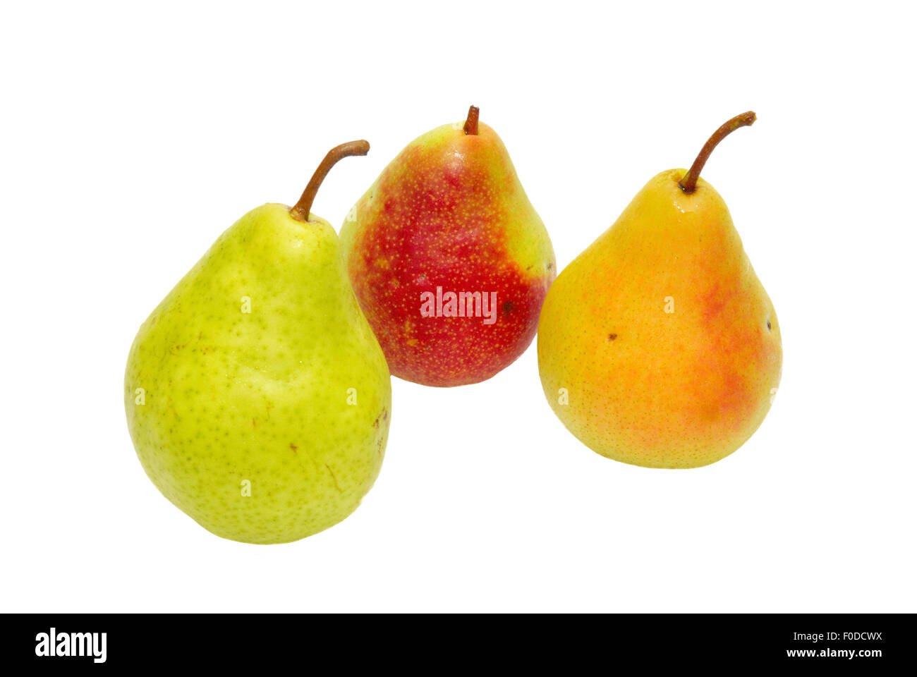 Three fresh pears isolated on white Stock Photo - Alamy