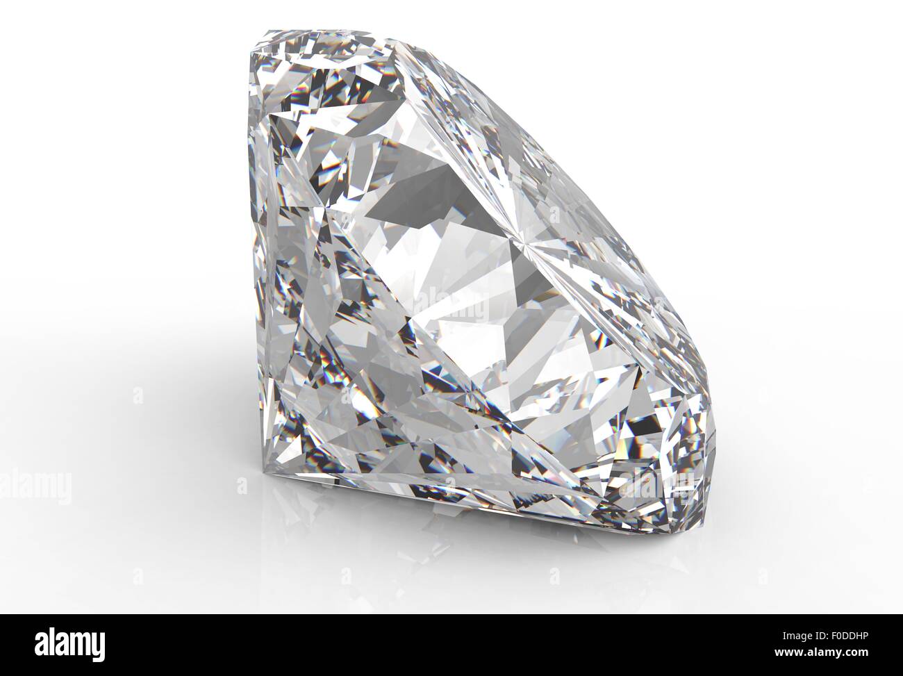 one diamond isolated on a white back ground Stock Photo - Alamy