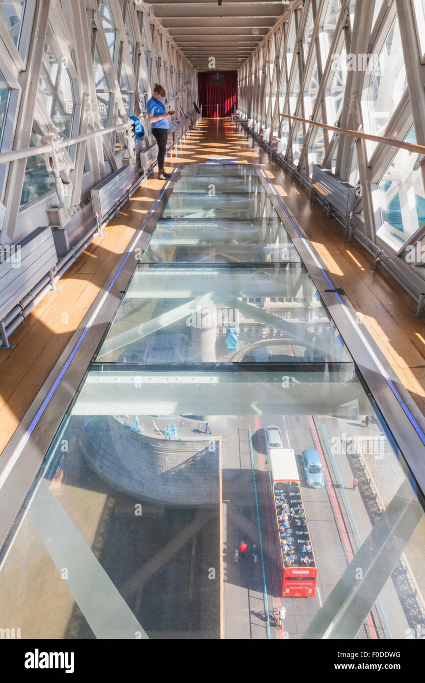 England, London, Tower Bridge, Interior Glass Walkway Stock Photo - Alamy