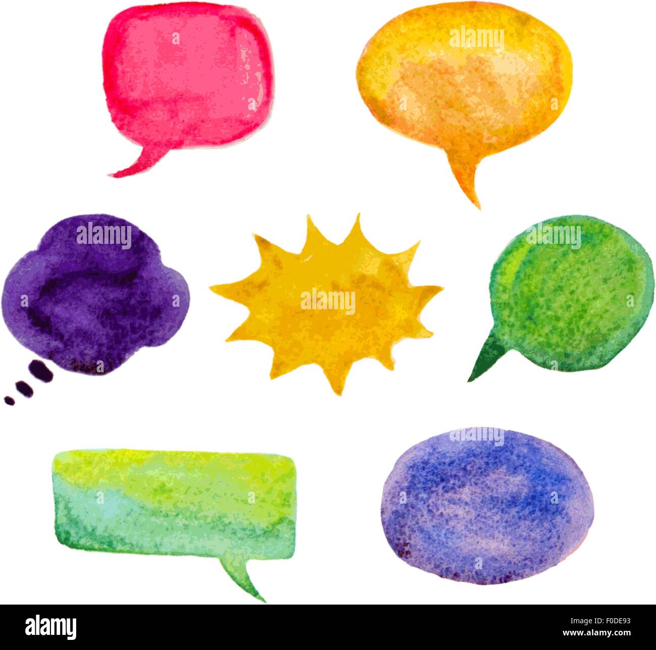 Watercolor paint technique Stock Vector Images - Alamy