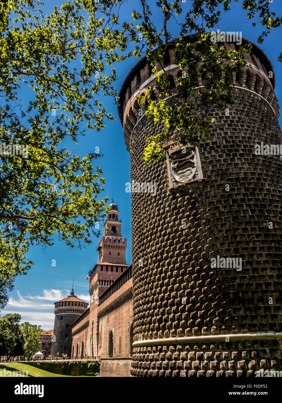 Tower filarete sforzesco castle hi-res stock photography and images - Alamy