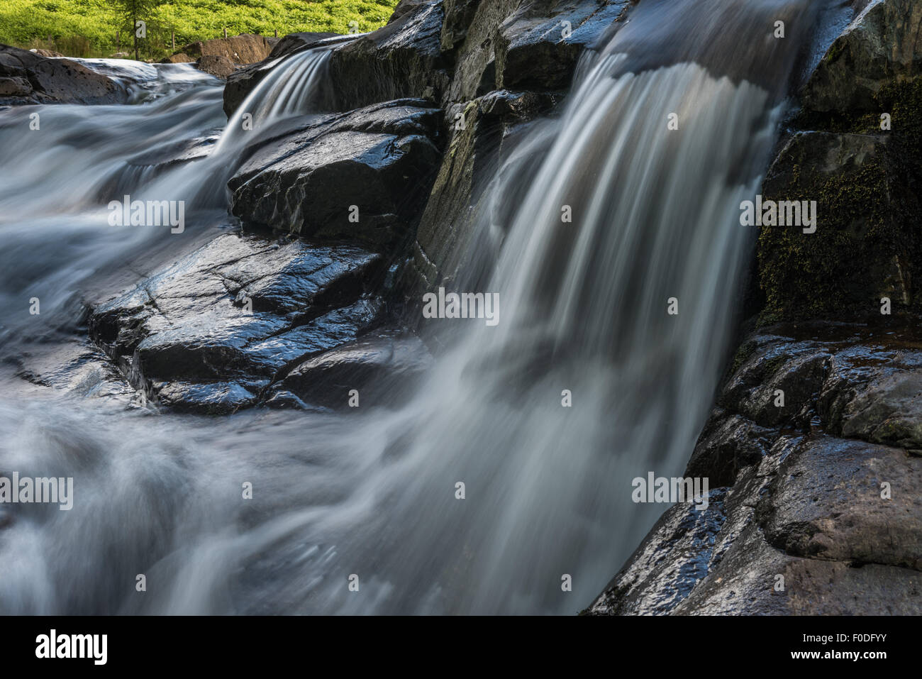 Falls on the Langstrath Beck Cumbria Stock Photo - Alamy