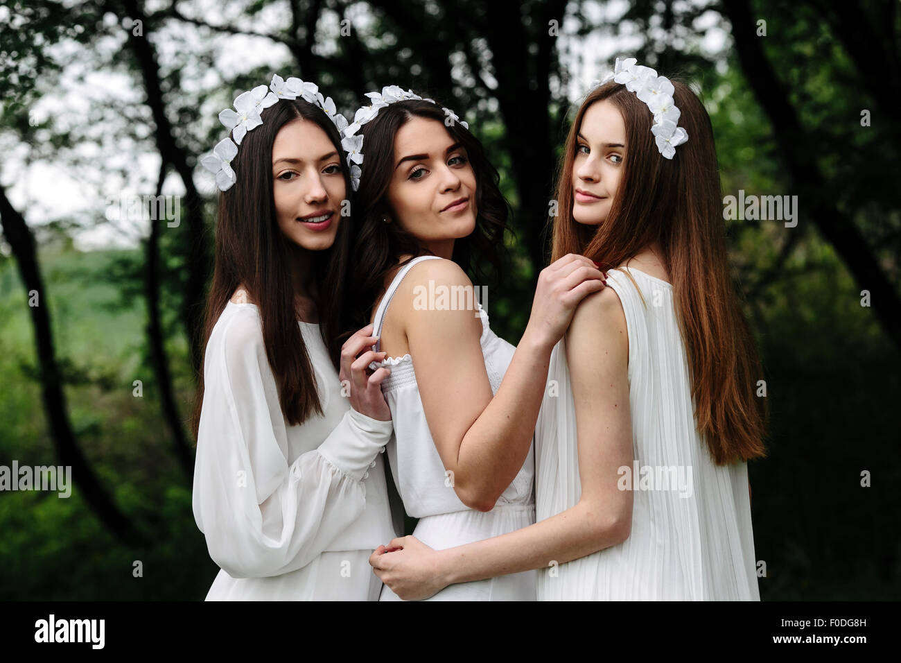 three beautiful girls Stock Photo - Alamy