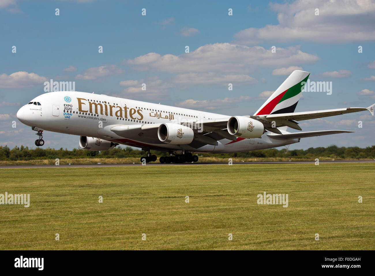 A380 EXPO 2020 Emirates Dubai UAE Manchester Airport England Uk ...