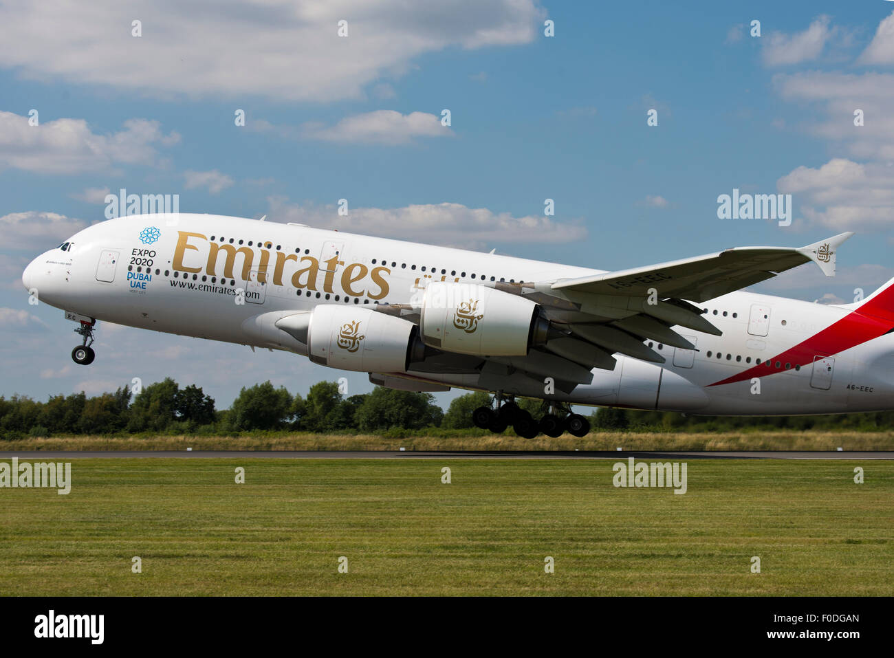 A380 EXPO 2020 Emirates Dubai UAE Manchester Airport England Uk ...