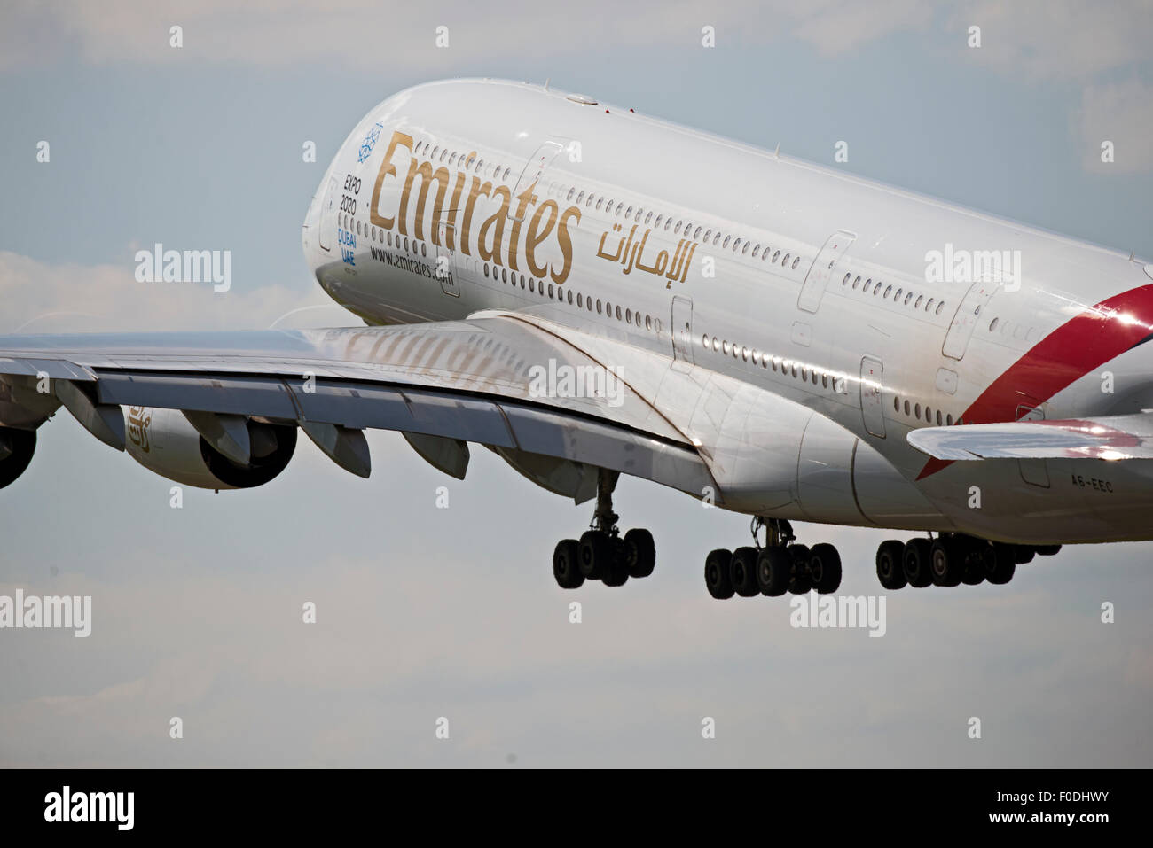 A380 EXPO 2020 Emirates Dubai UAE Manchester Airport England Uk ...